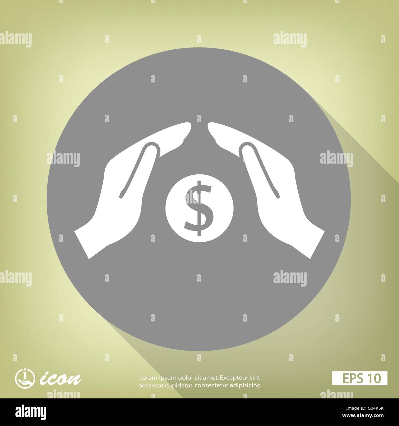 Pictograph of money in hand Stock Vector Image & Art - Alamy