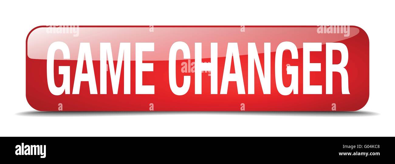 game changer red square 3d realistic isolated web button Stock Vector ...