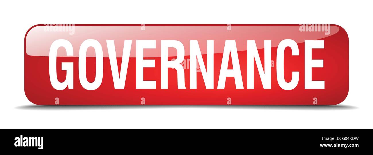 governance red square 3d realistic isolated web button Stock Vector ...