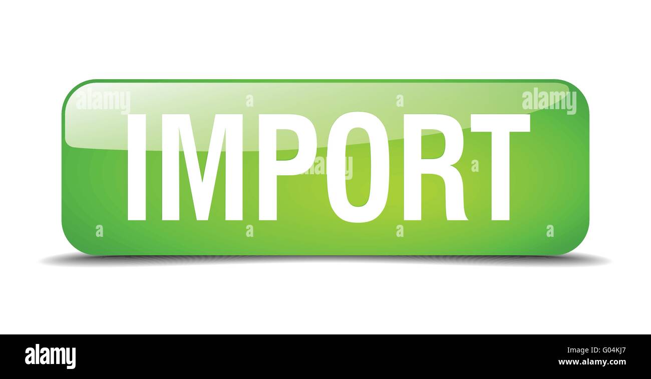 import green square 3d realistic isolated web button Stock Vector Image ...