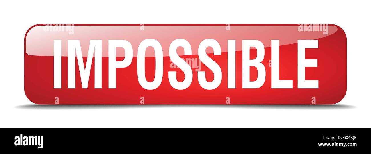 impossible red square 3d realistic isolated web button Stock Vector ...