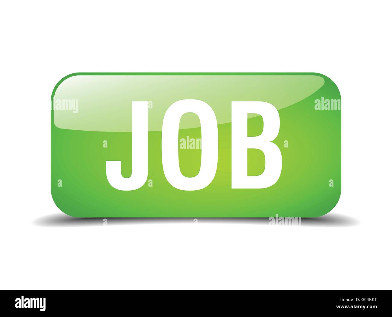 job green square 3d realistic isolated web button Stock Vector Image ...