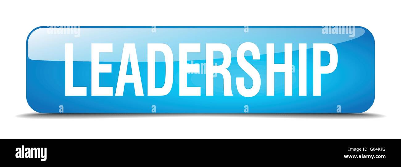 leadership blue square 3d realistic isolated web button Stock Vector ...
