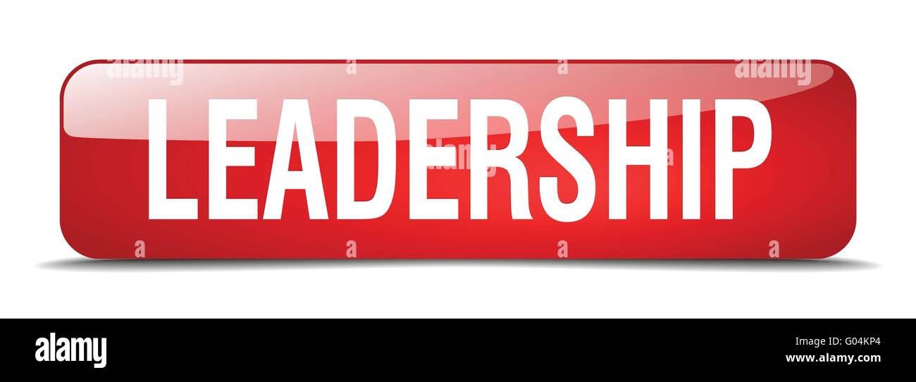 leadership red square 3d realistic isolated web button Stock Vector ...