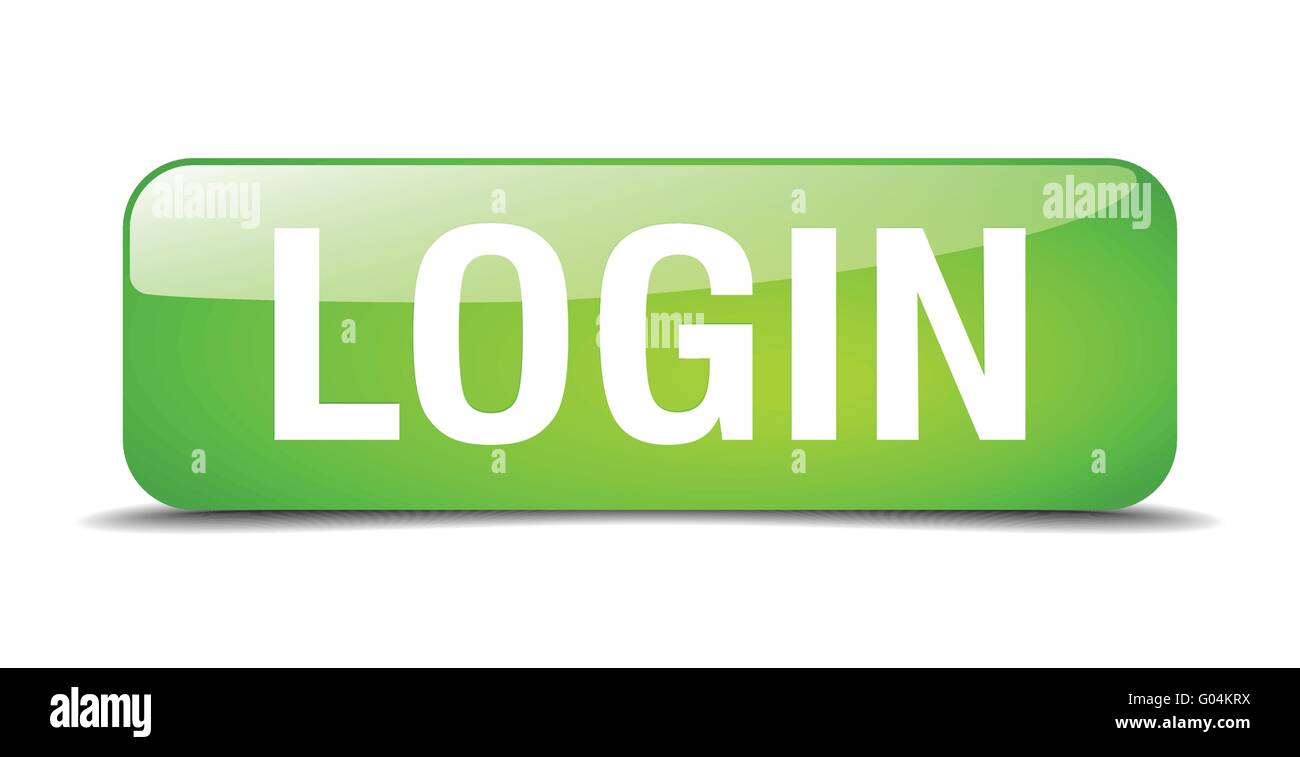 login green square 3d realistic isolated web button Stock Vector Image ...