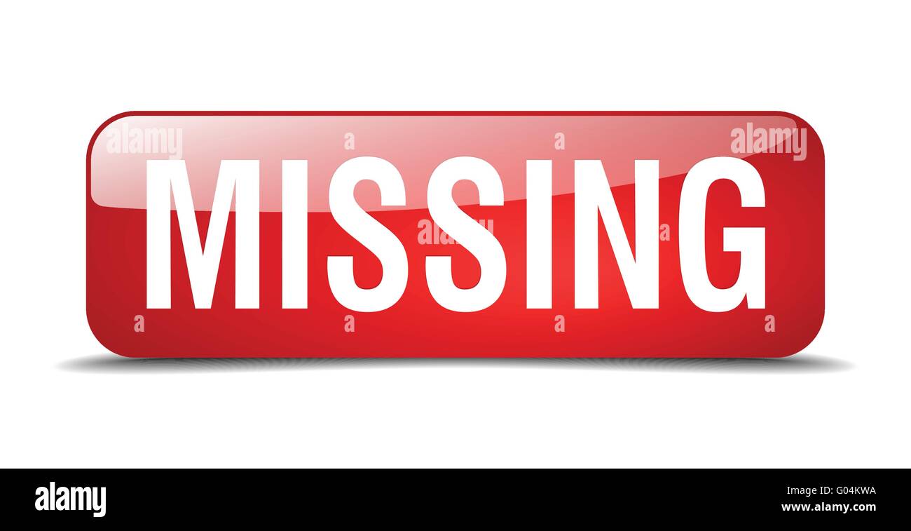 missing red square 3d realistic isolated web button Stock Vector Image ...
