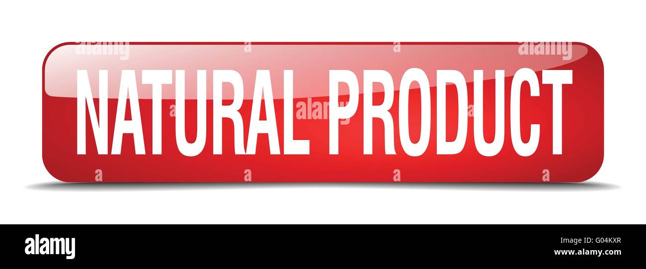 natural product red square 3d realistic isolated web button Stock ...