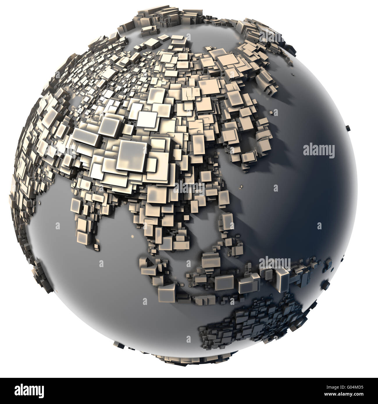 Metal Earth - the block structure Stock Photo - Alamy