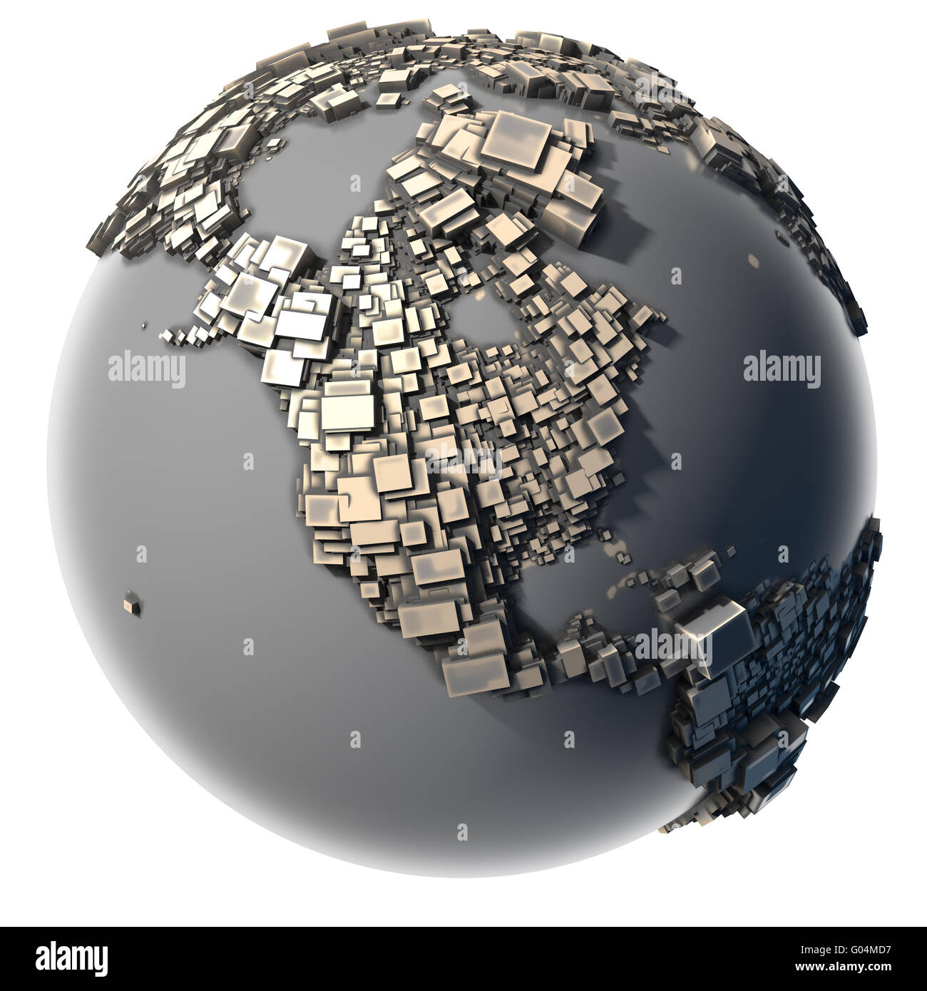 Metal Earth - the block structure Stock Photo - Alamy