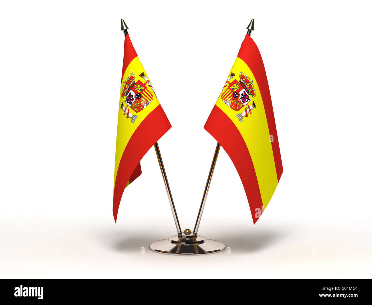 Miniature Flag of Spain (Isolated Stock Photo - Alamy