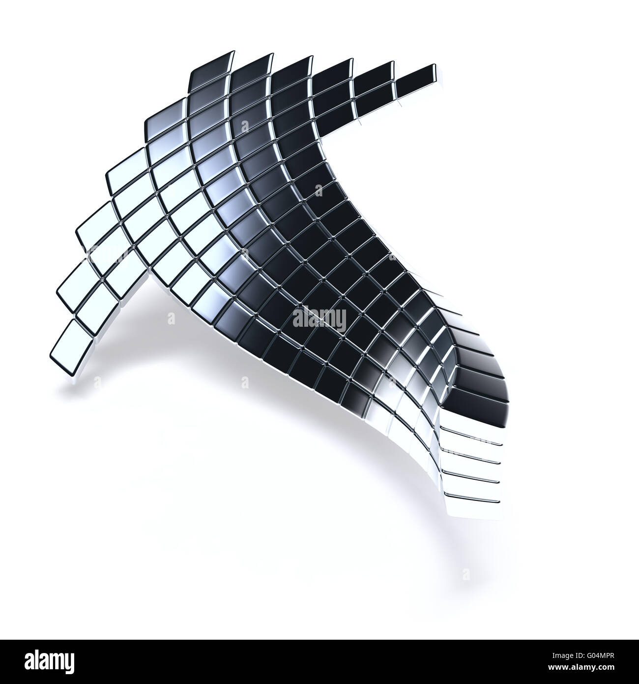 dark metallic arrow consisting of metal cubes Stock Photo - Alamy
