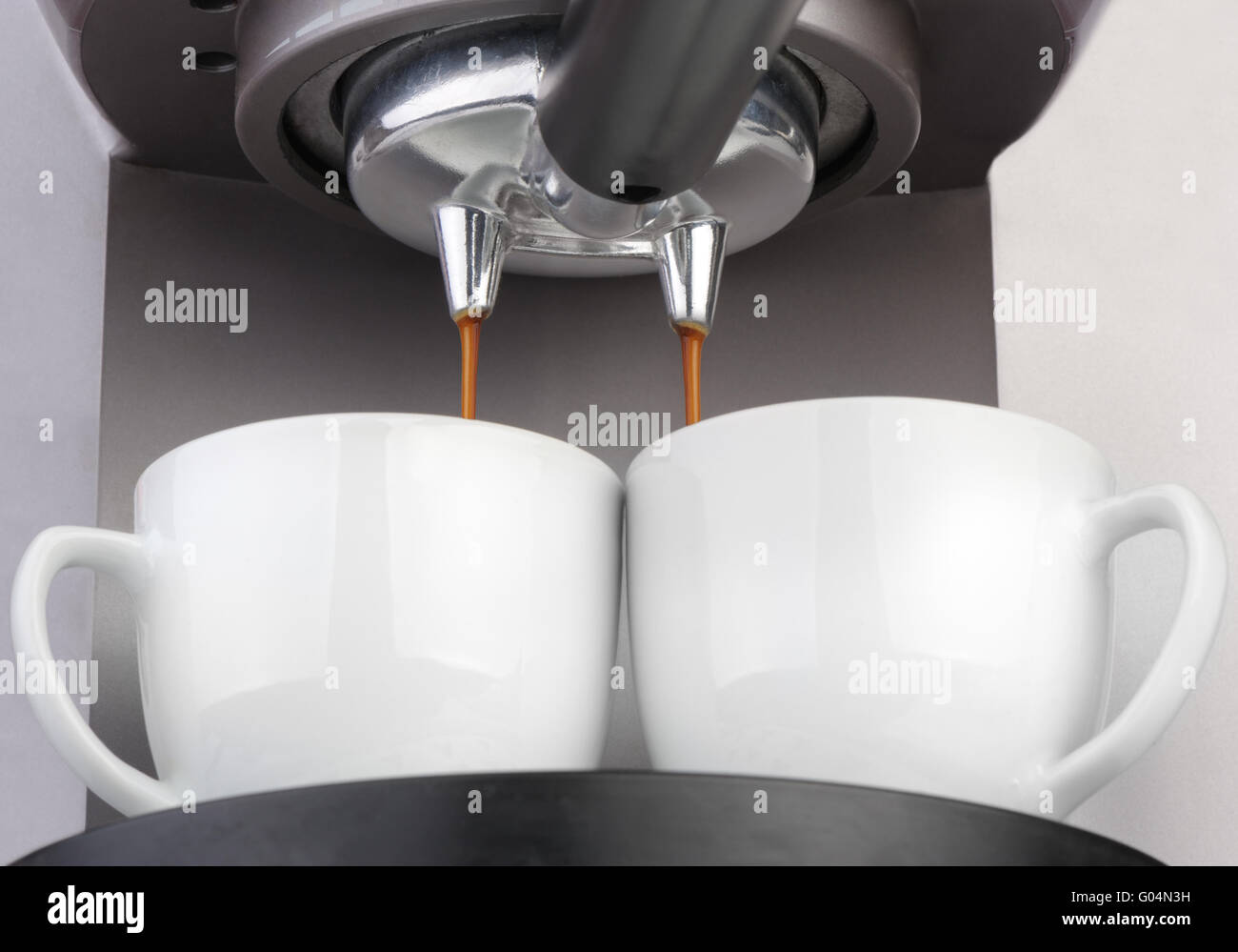 Coffee machine espresso . Process of preparation of coffee Stock Photo ...