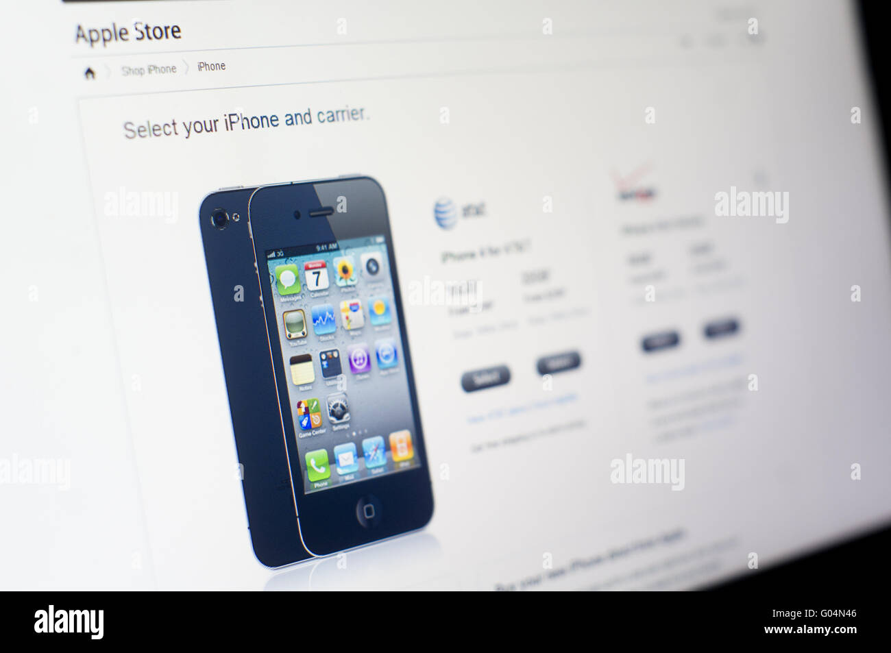 a close up shot of computer screen of Apple product iPhone which is ...
