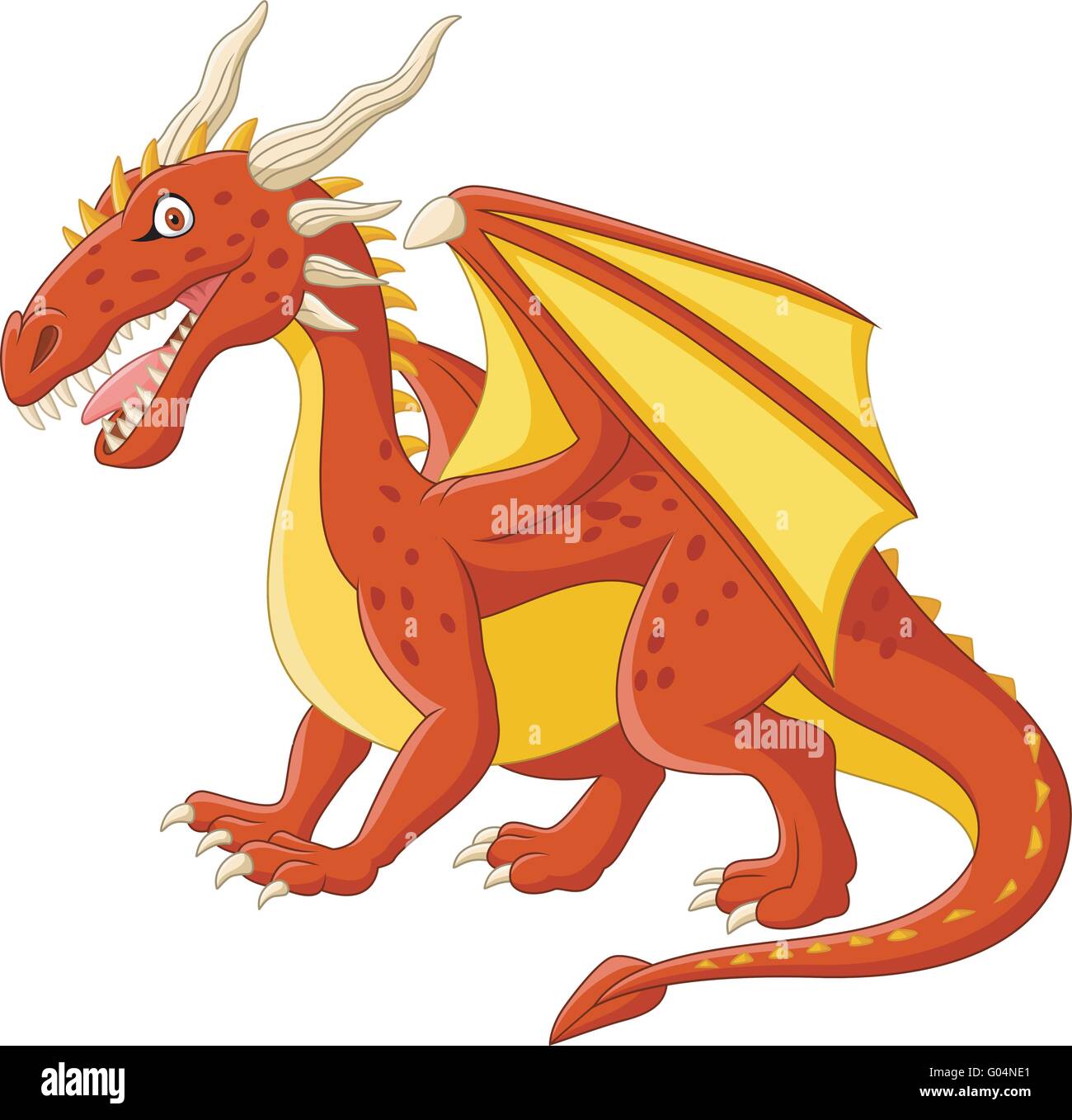 Cartoon red dragon posing Stock Vector Image & Art - Alamy