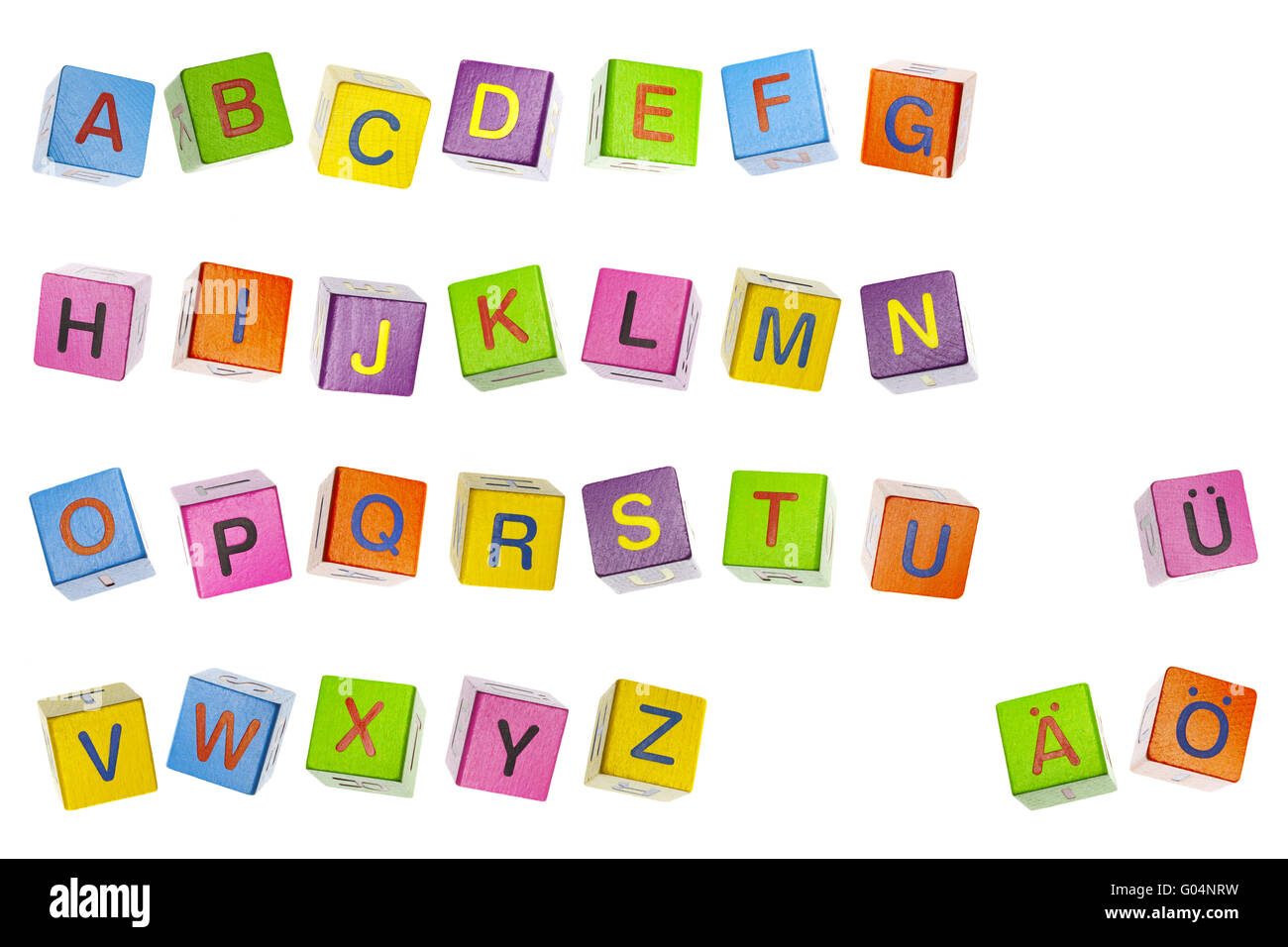 Colorfully abc cubes Stock Photo - Alamy