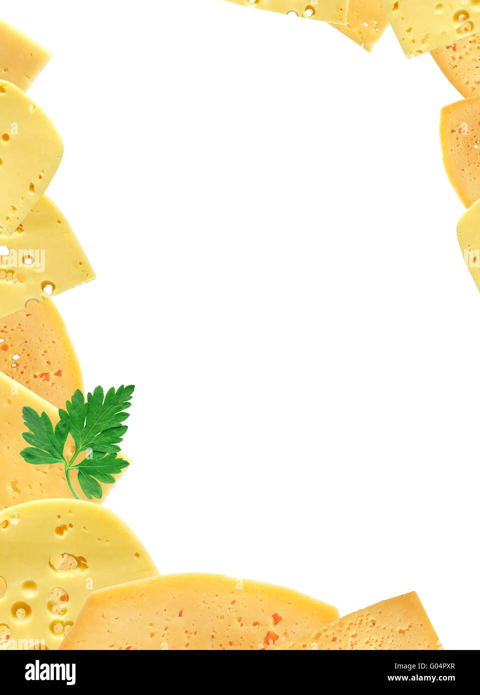 Nice picture frame made from various sliced cheese Stock Photo - Alamy