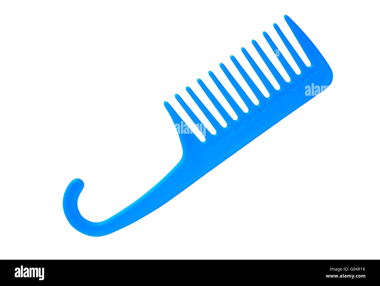 Blue comb isolated on white background with clipping path Stock Photo ...