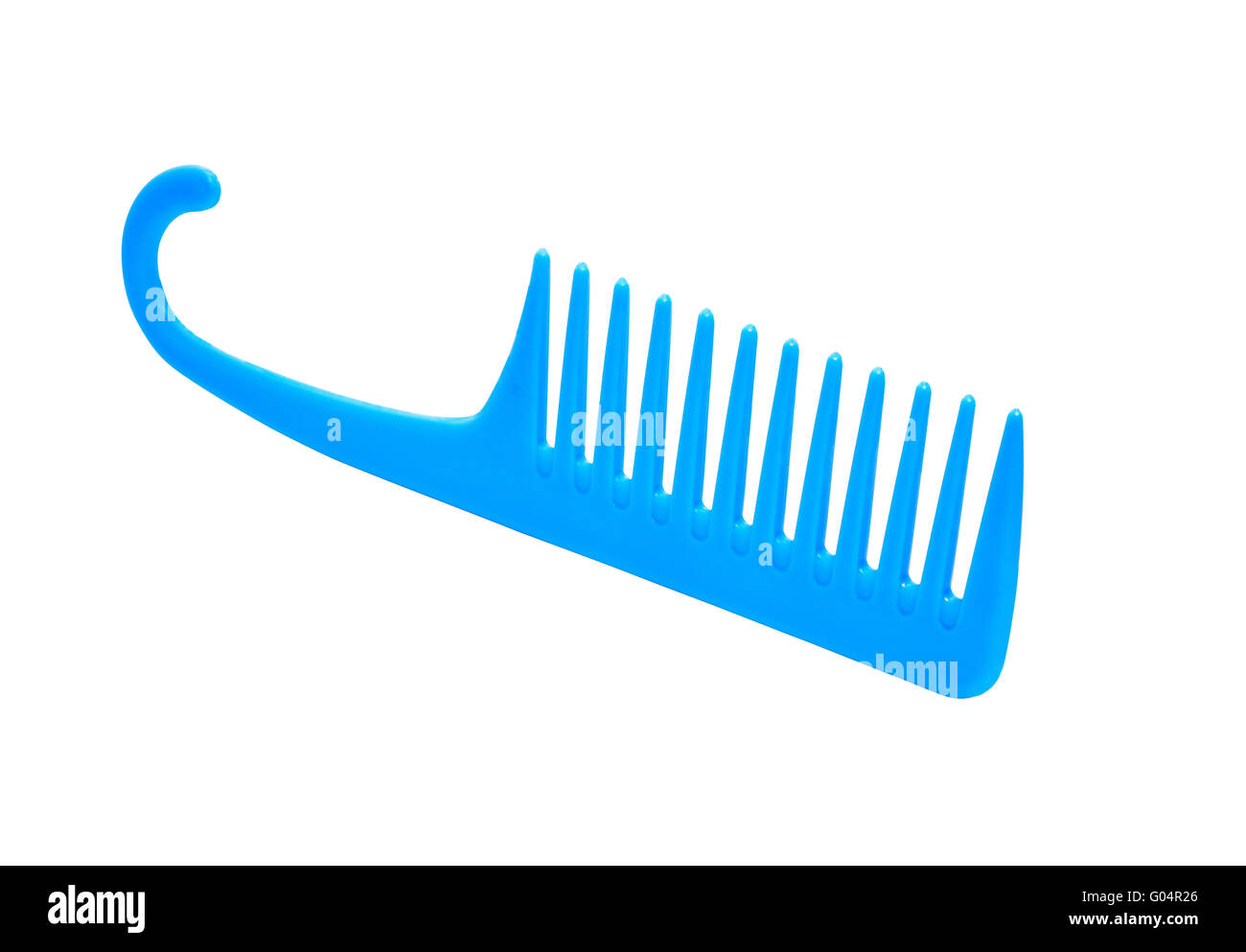 Blue comb isolated on white background with clipping path Stock Photo ...