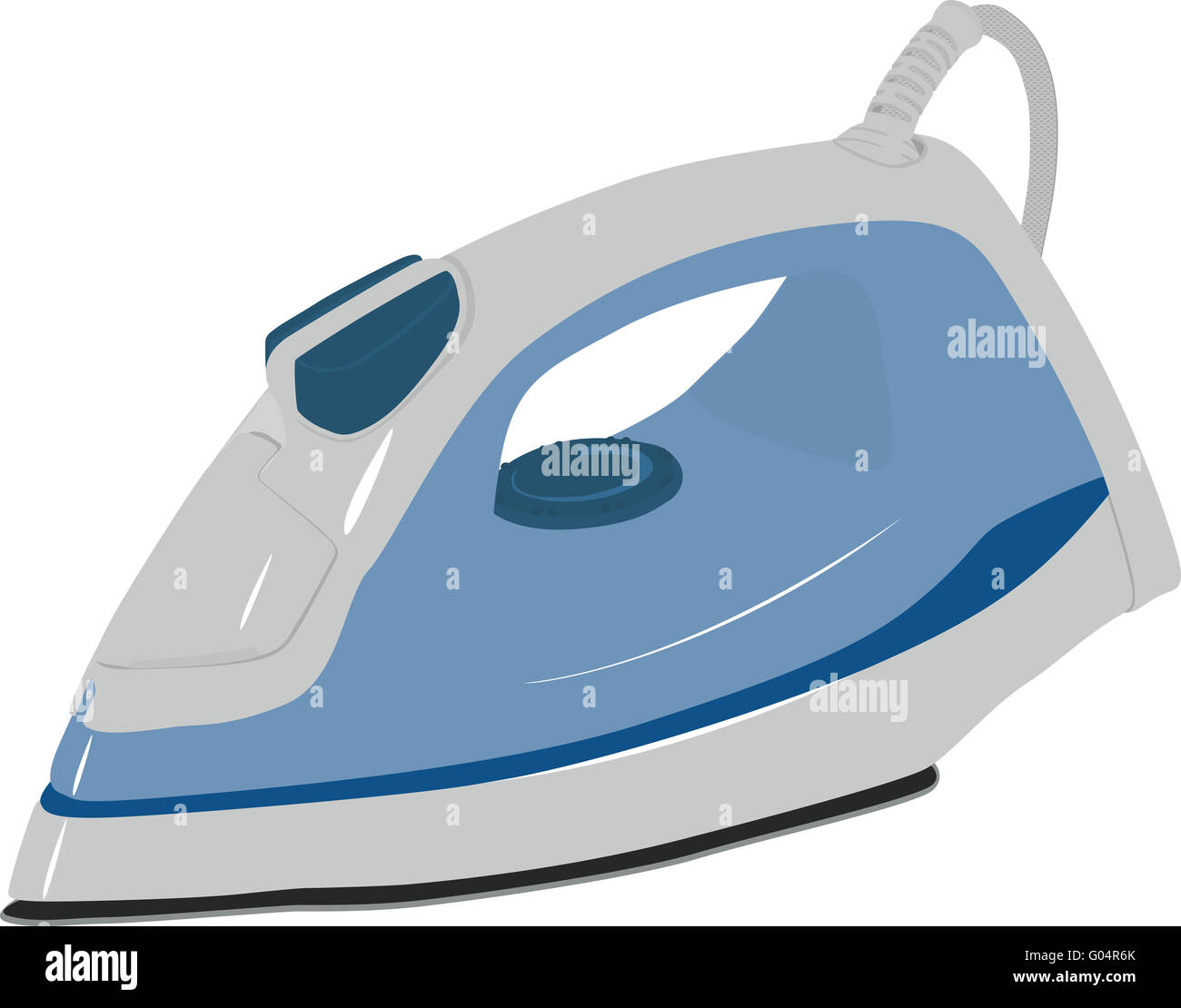 Nice modern iron on white background Stock Photo - Alamy