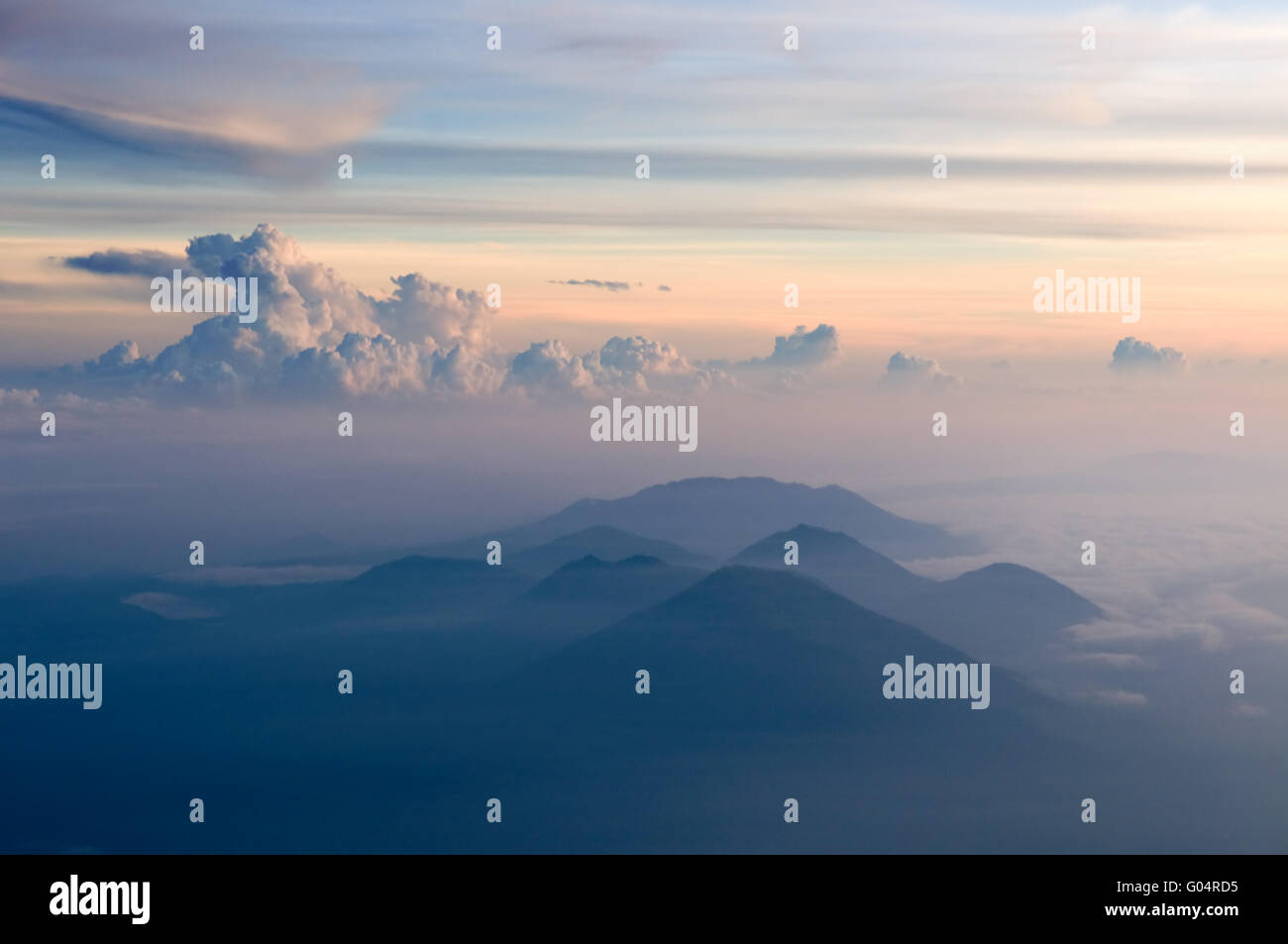 Wonderful (aerial) view of mountains from flight Stock Photo - Alamy