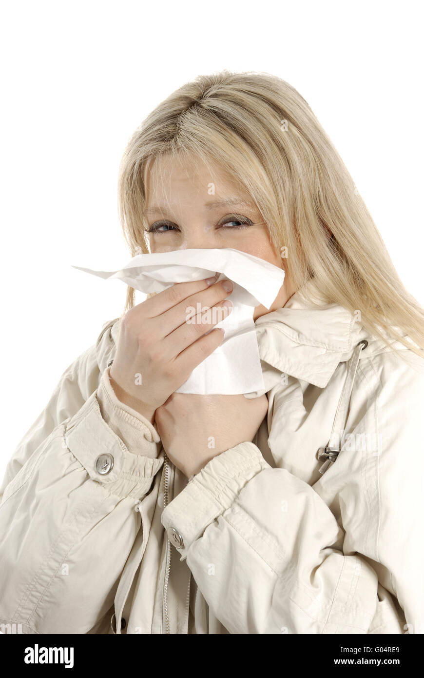 Sick with Flu Stock Photo - Alamy