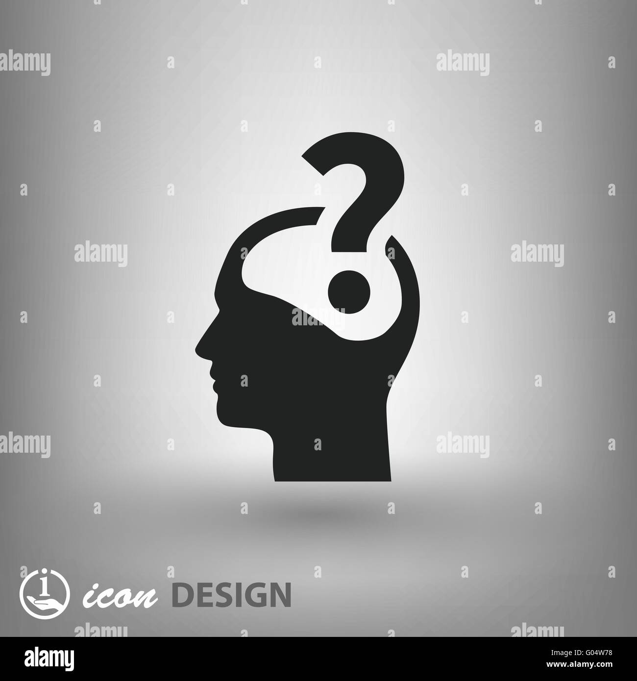 Person silhouette question mark Stock Vector Images - Alamy