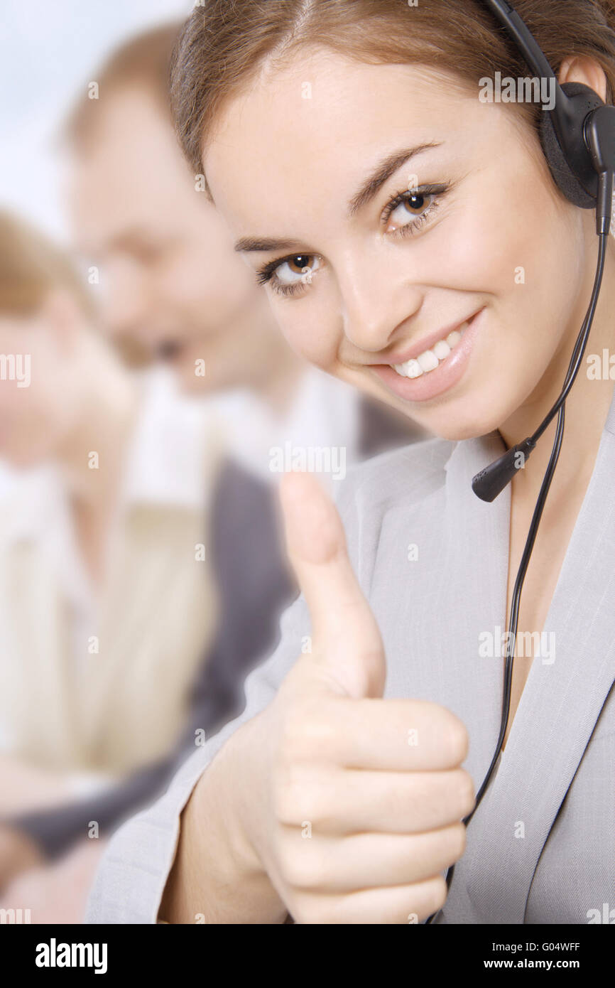 Successful female customer service representatives Stock Photo - Alamy