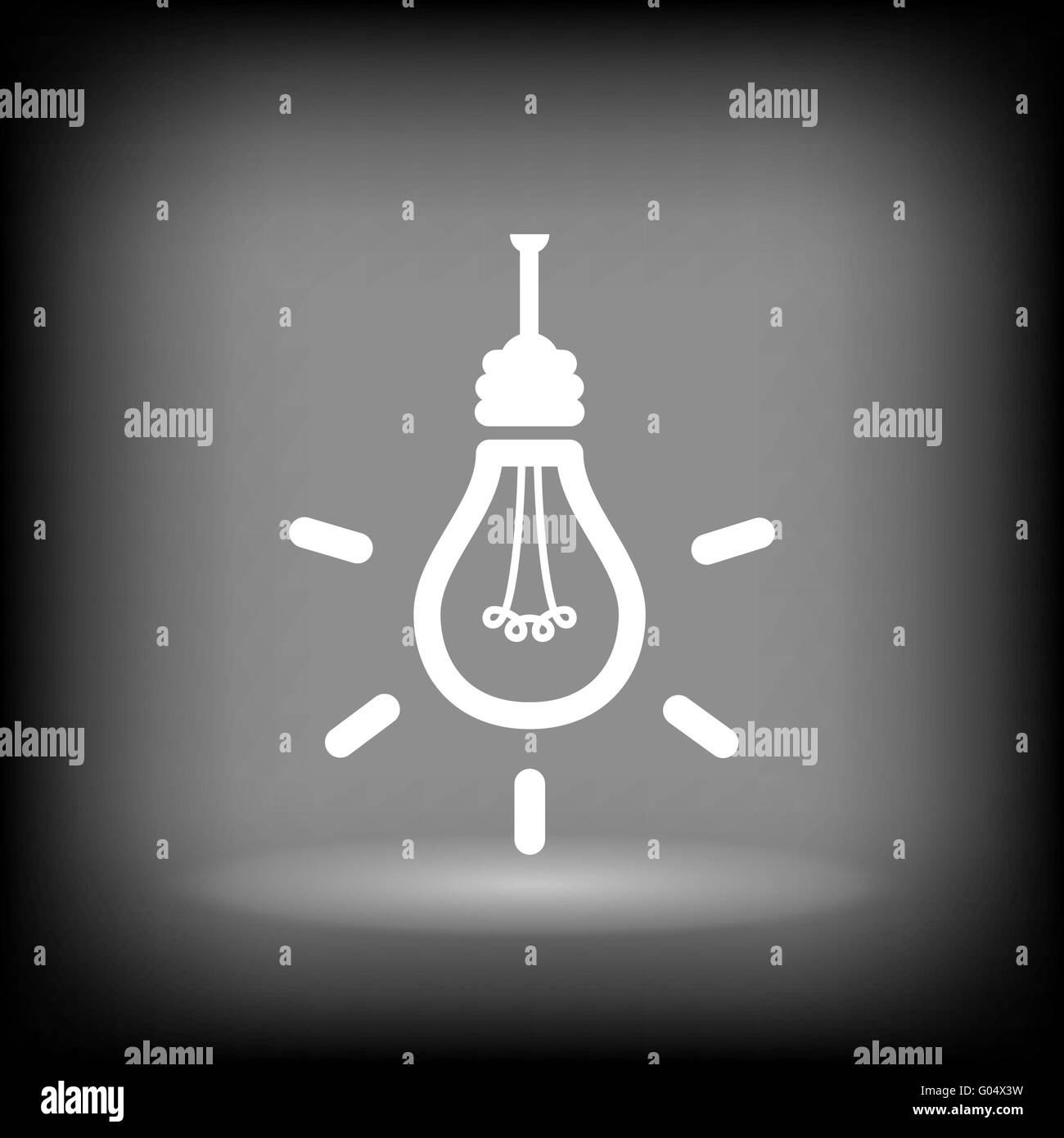 Pictograph of light bulb. Vector concept illustration for design. Eps ...