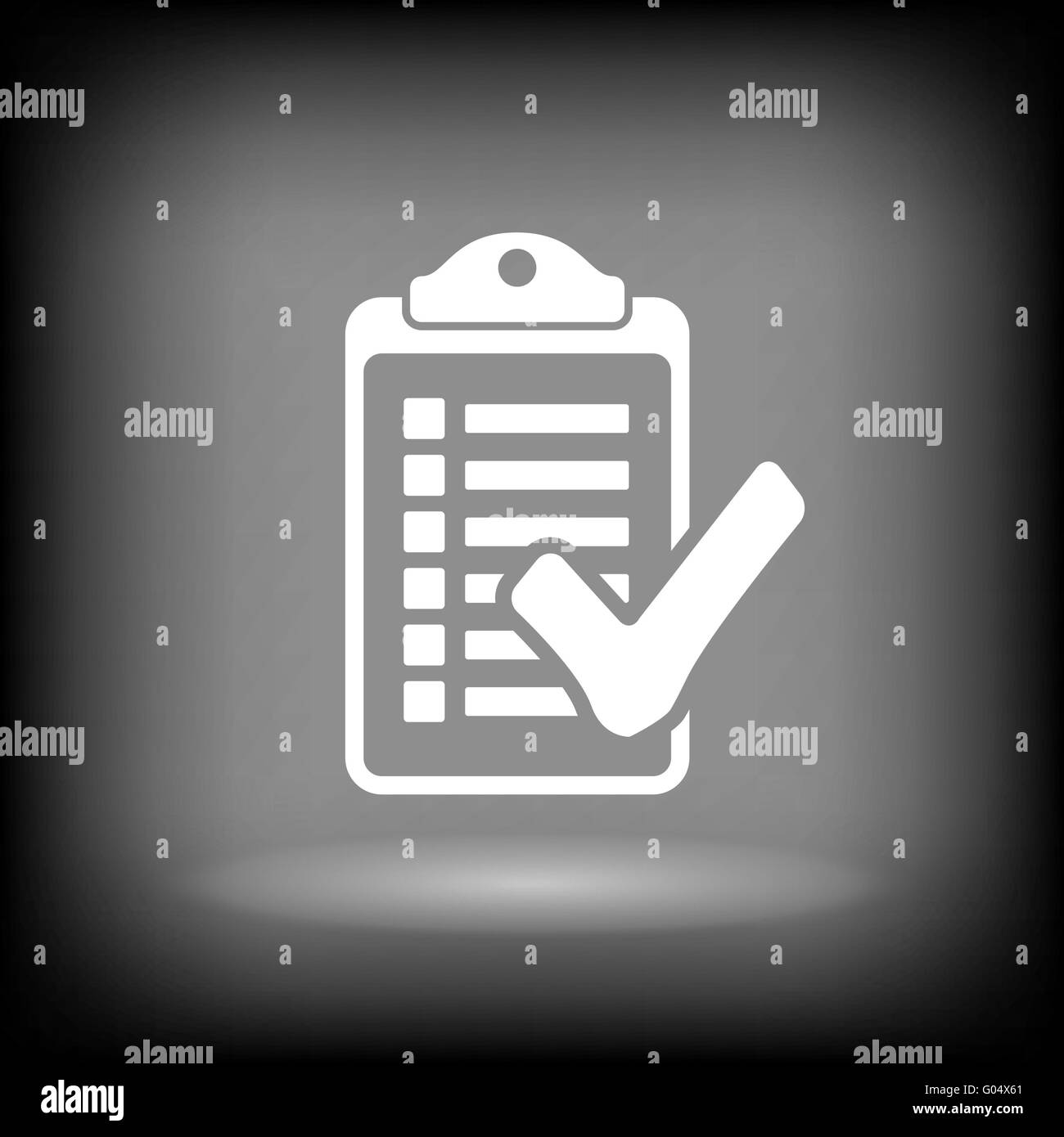 Pictograph of checklist. Vector concept illustration for design. Eps 10 ...