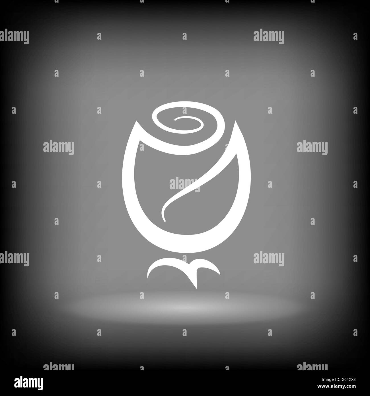 Pictograph of rose. Vector concept illustration for design. Eps 10 ...