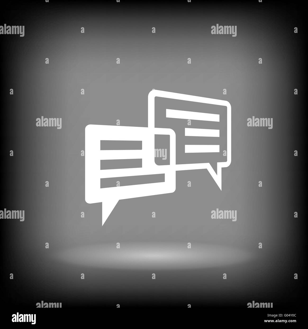 Pictograph of message or chat. Vector concept illustration for design ...