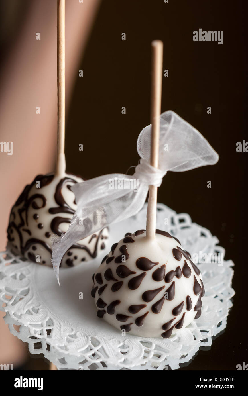 Luxury handmade white chocolate candy Stock Photo - Alamy