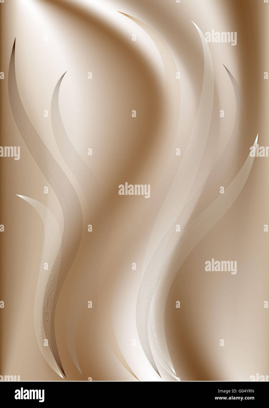 Light brown wavy background with a transparent cur Stock Photo - Alamy