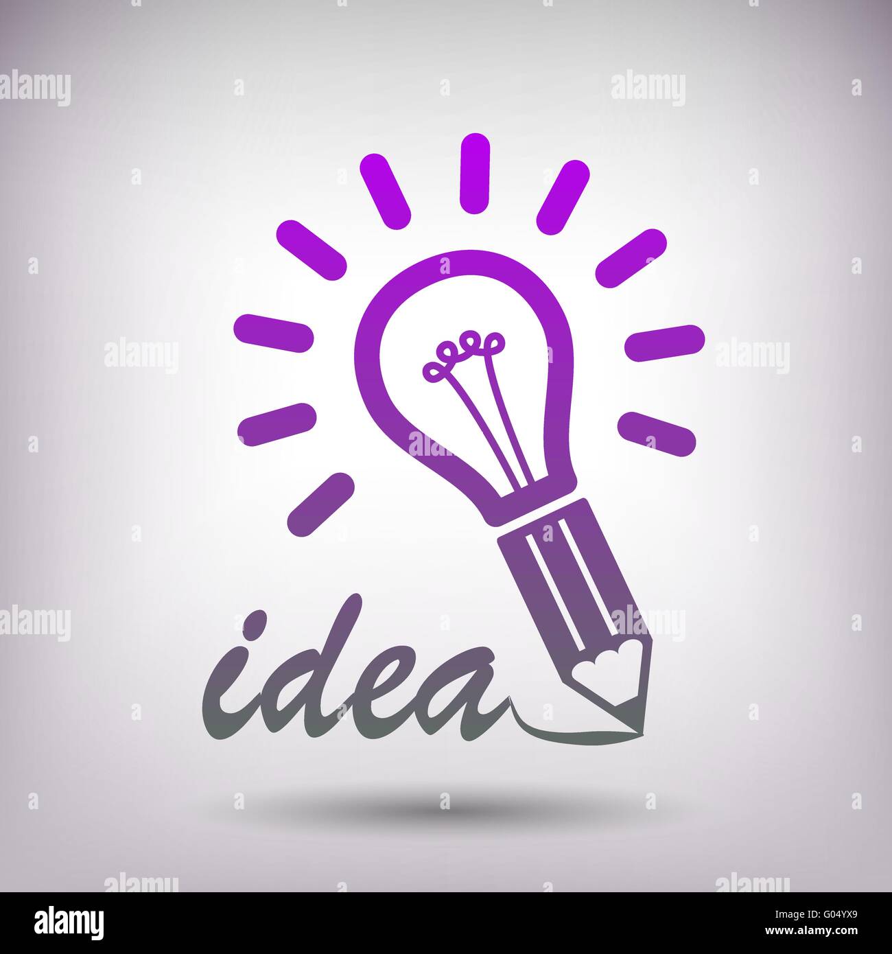 Pictograph of light bulb. Vector concept illustration for design. Eps ...