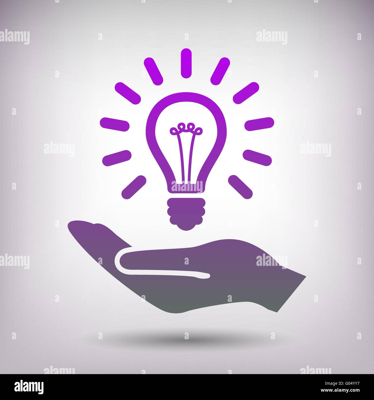Pictograph of light bulb. Vector concept illustration for design. Eps ...