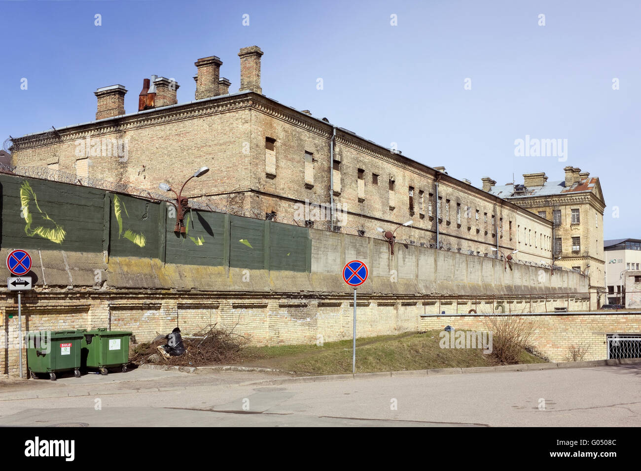VILNIUS, LITHUANIA - APRIL 02, 2016: The oldest city "Lukiskes" prison ...