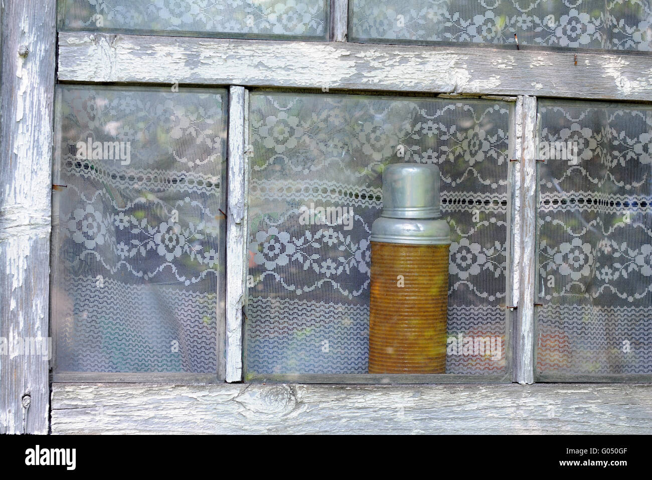 Vintage Vacuum Flask in the Window Stock Photo - Alamy