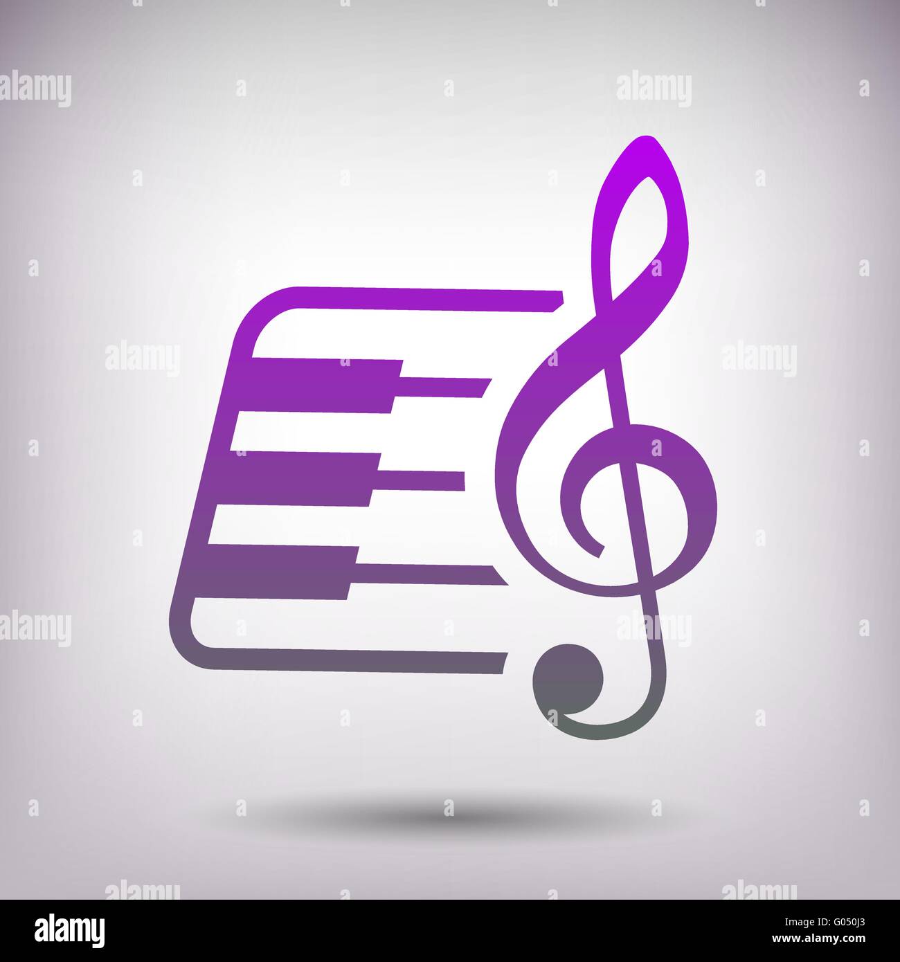 Pictograph of music key and keyboard. Vector concept illustration for ...