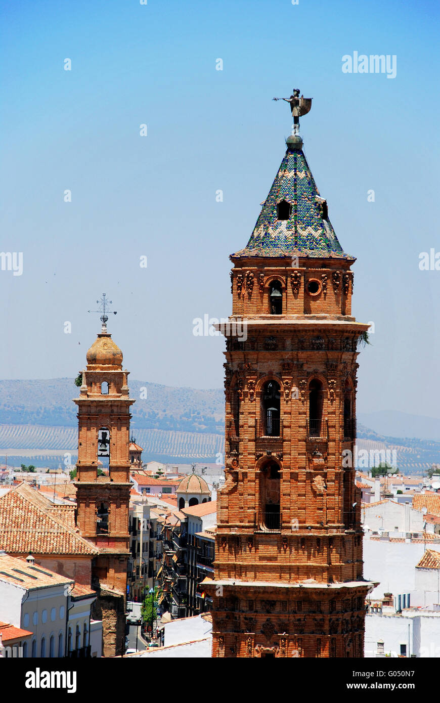 San Sebastian church tower with San Agustin church tower to the rear ...