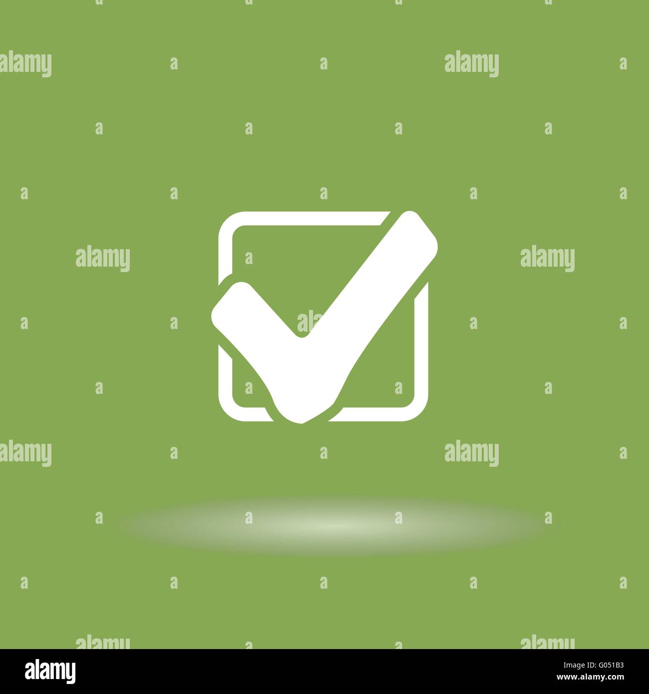 Pictograph of check mark. Vector concept illustration for design. Eps ...