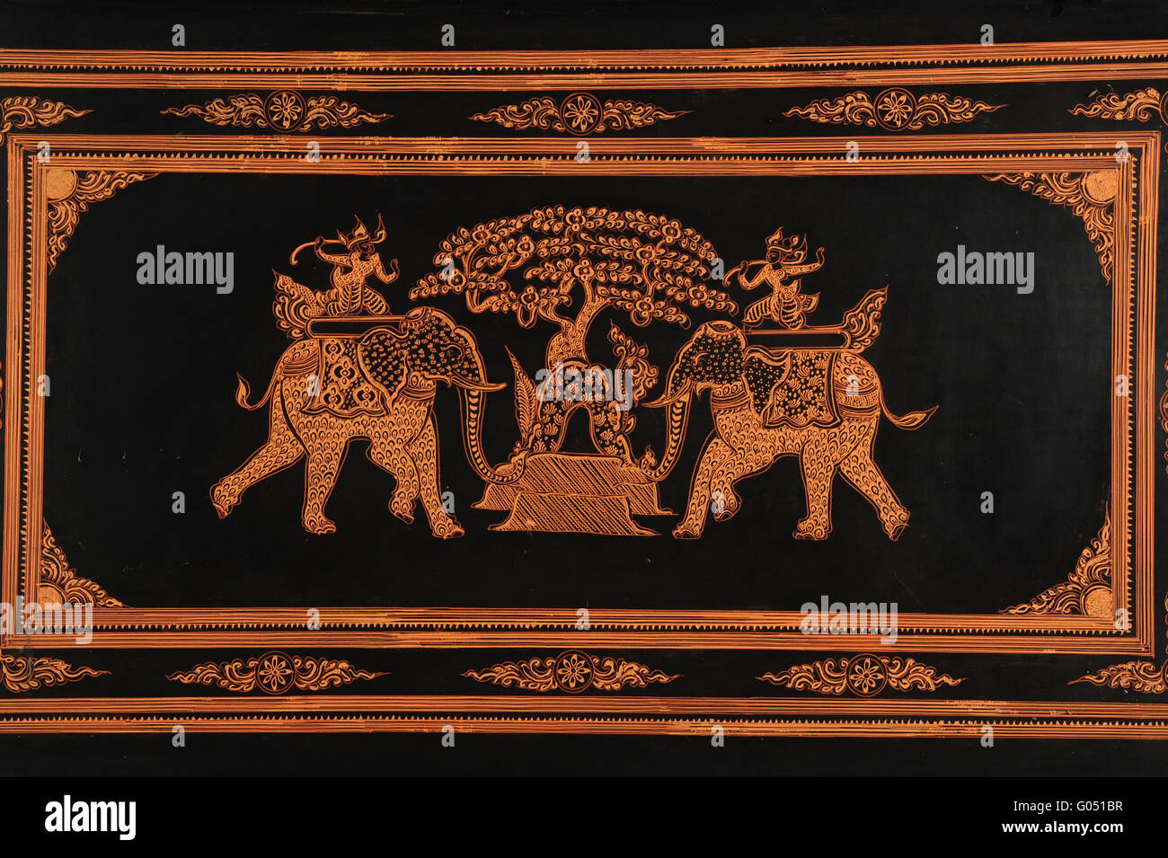 Burmese decorative design Stock Photo - Alamy