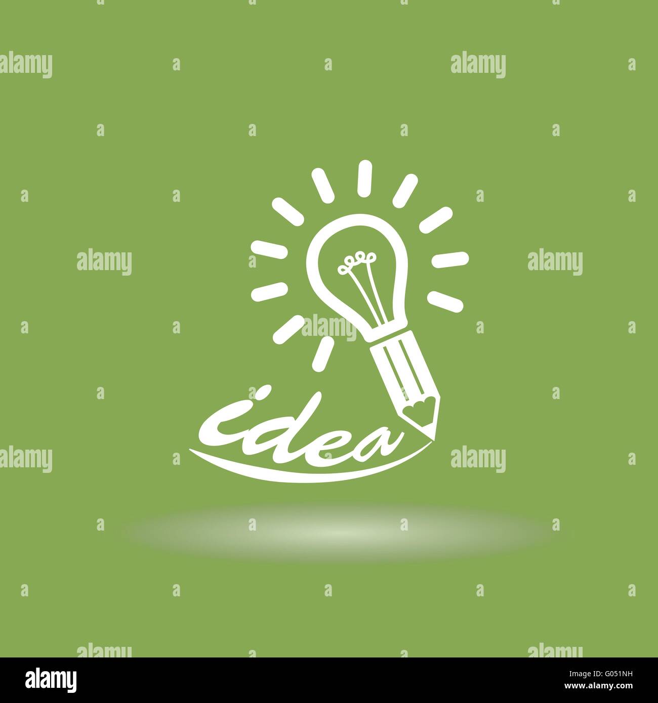 Pictograph of light bulb. Vector concept illustration for design. Eps ...