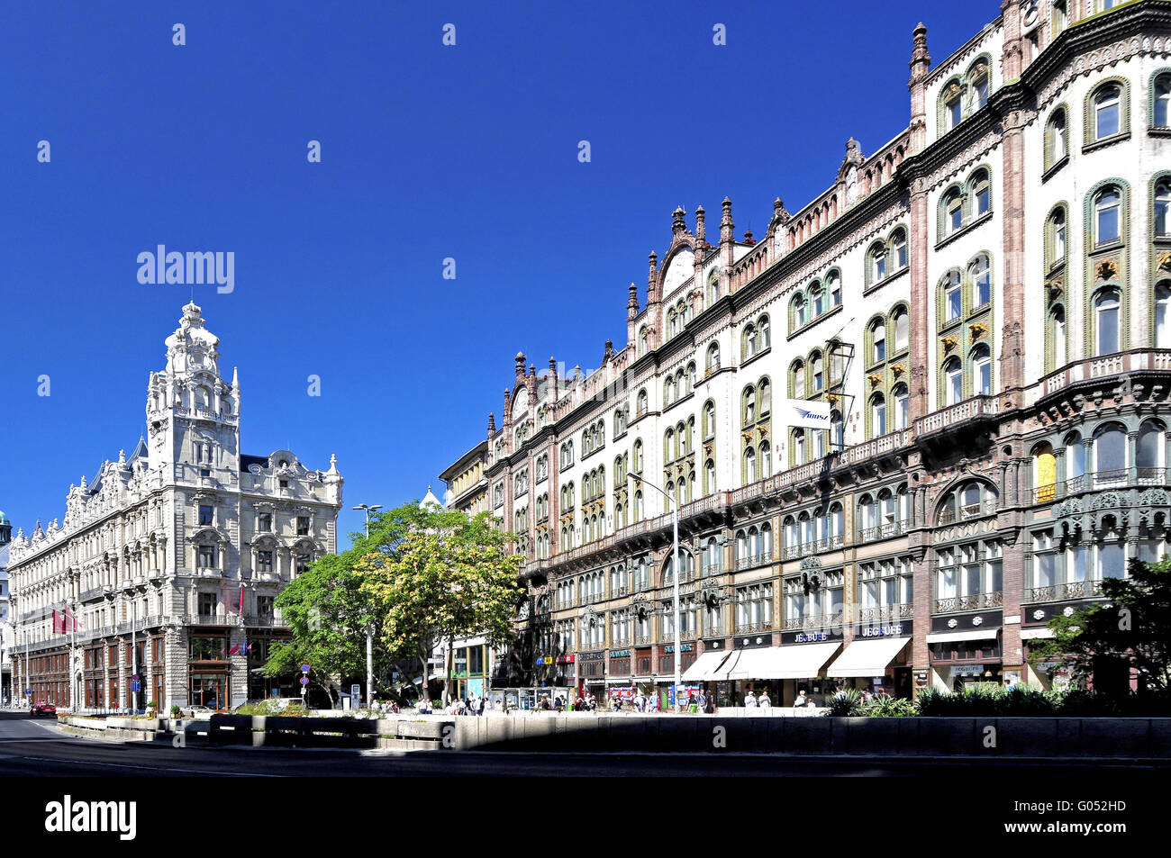 Pest district with restored buildings from the tur Stock Photo - Alamy