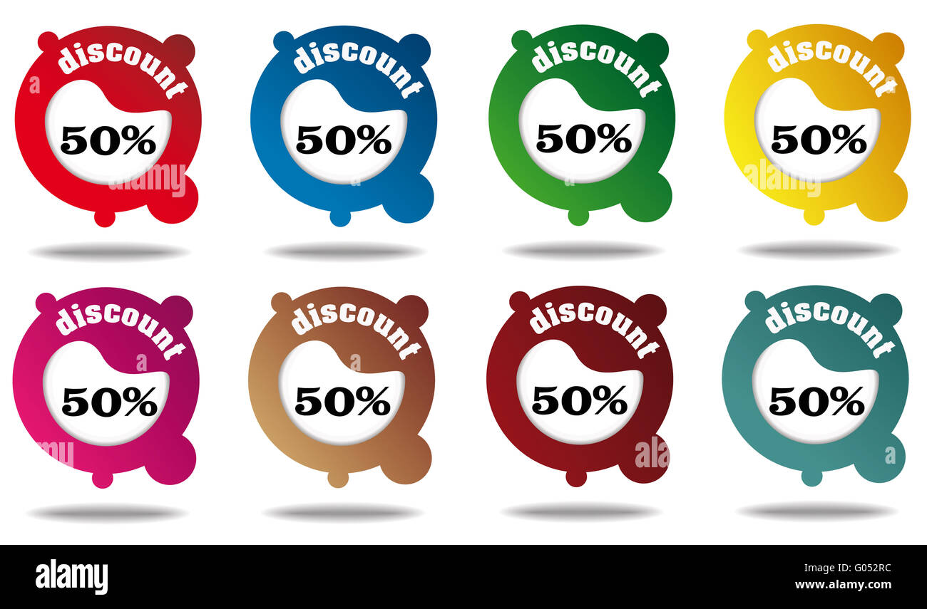 Discount icon/labels collection Stock Photo - Alamy