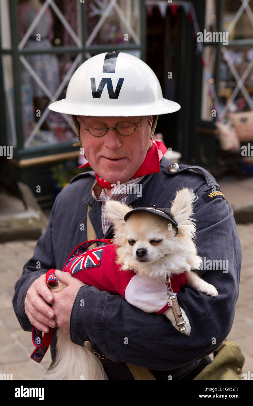 UK, England, Yorkshire, Haworth 40s Weekend, Anthony Sedgwick with ...