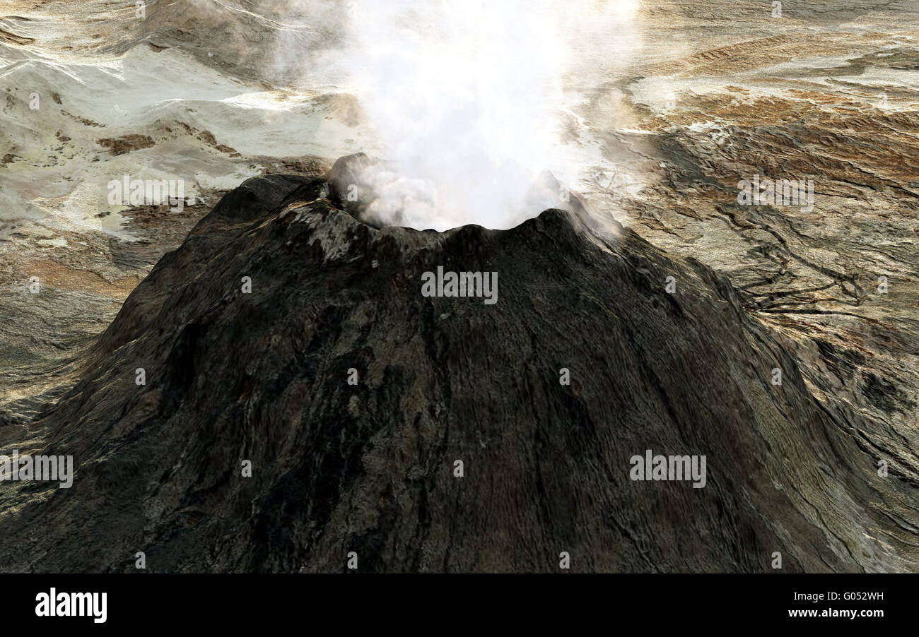 Young volcano being born Stock Photo - Alamy