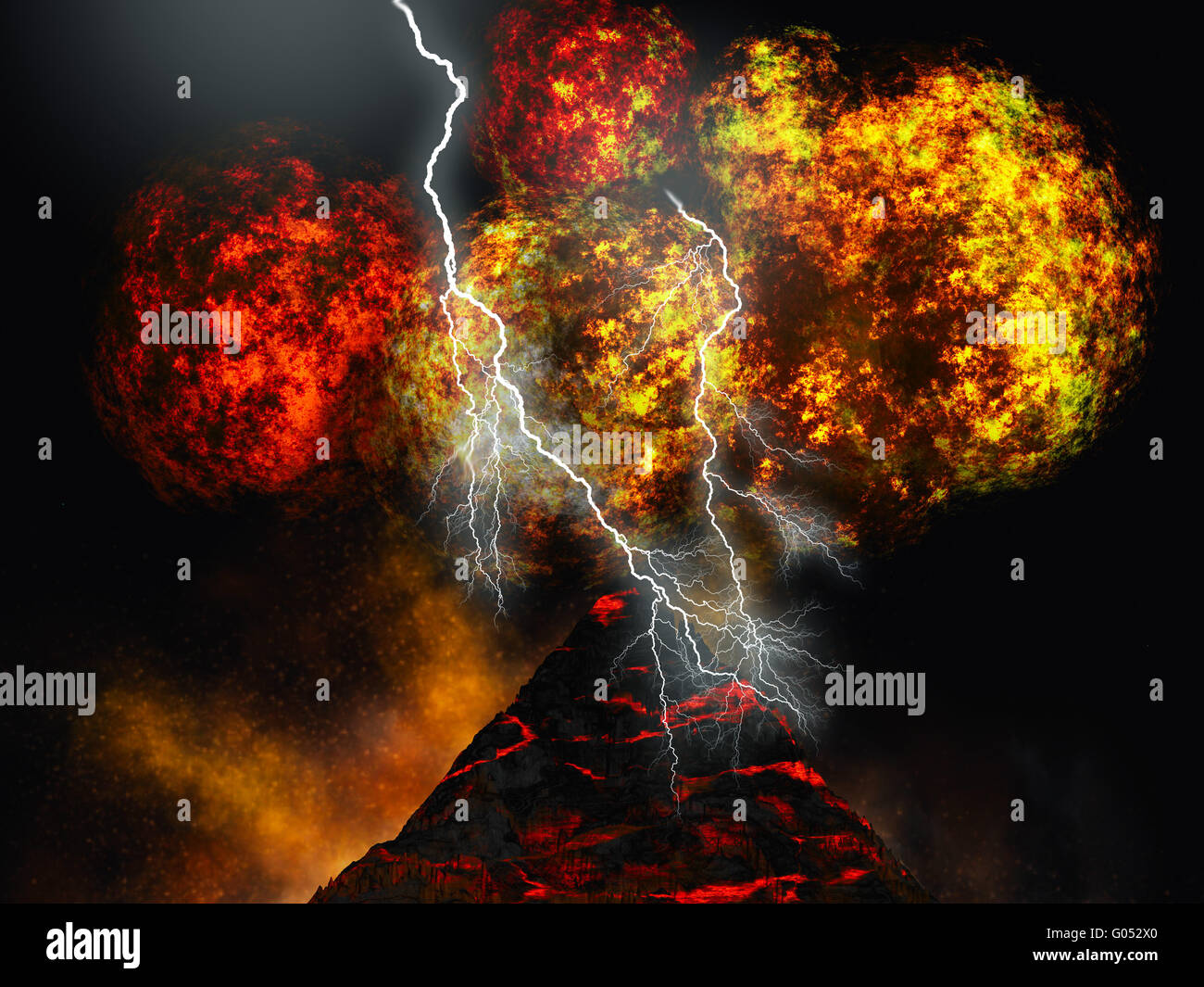 Young volcano being born Stock Photo - Alamy