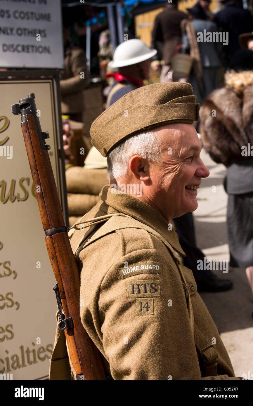 UK, England, Yorkshire, Haworth 40s Weekend, Main Street, Home Guard ...