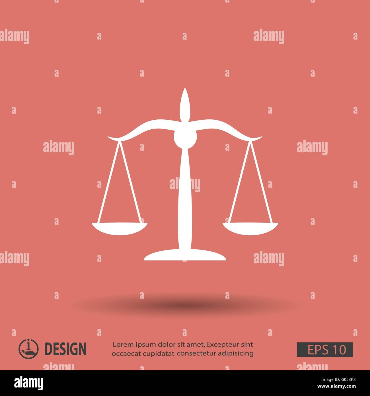 Pictograph of justice scales. Vector concept illustration for design ...