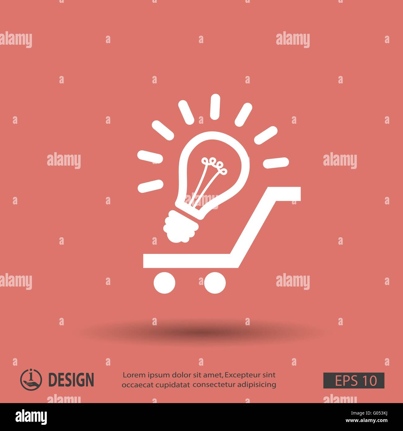 Pictograph of light bulb. Vector concept illustration for design. Eps ...